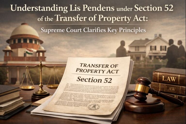 Understanding Lis Pendens | Section 52 Transfer of Property Act